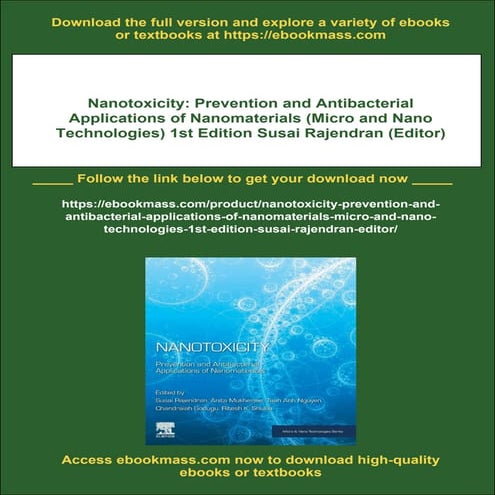 Nanotoxicity: Prevention and Antibacterial Applications of ...