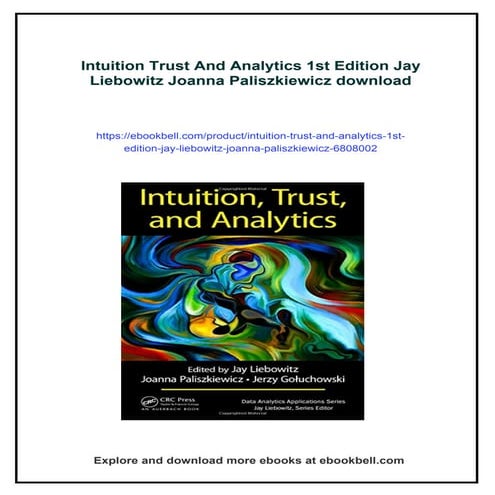Intuition Trust And Analytics 1st Edition Jay Liebowitz Joanna ...