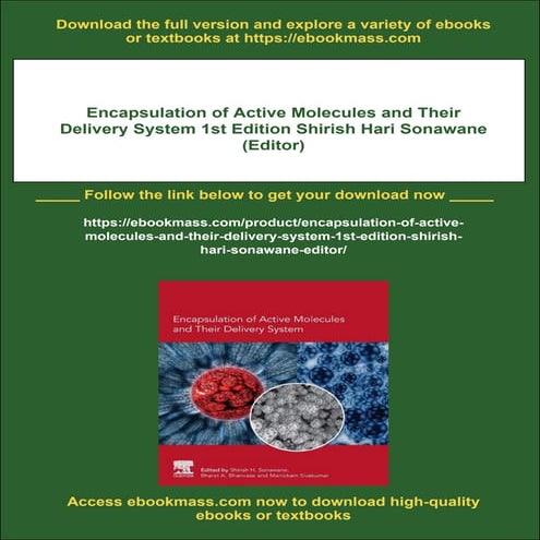 Encapsulation of Active Molecules and Their Delivery System 1st Edition Shirish Hari Sonawane ...