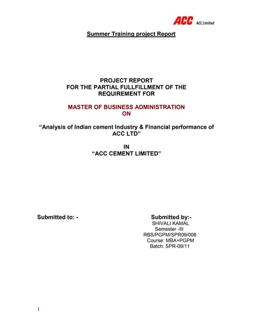 Jk cements case study | PDF