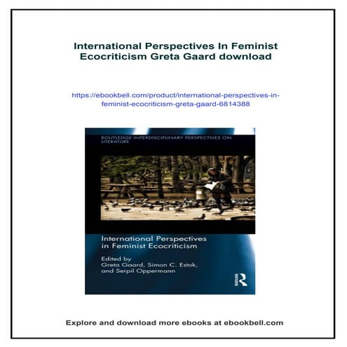 International Perspectives In Feminist Ecocriticism Greta Gaard | PDF