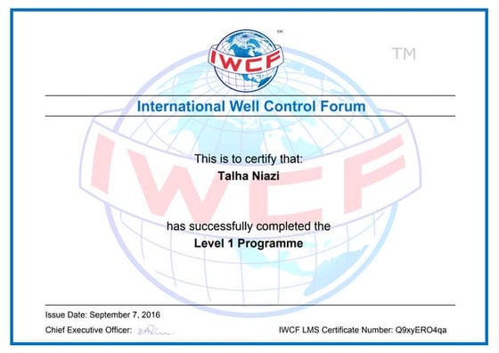 IWCF (International Well Control Forum) LEVEL 1 | PDF