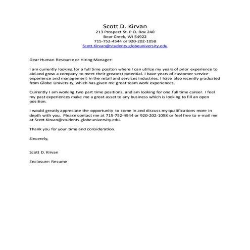 Felix Andino cover letter eu | DOC