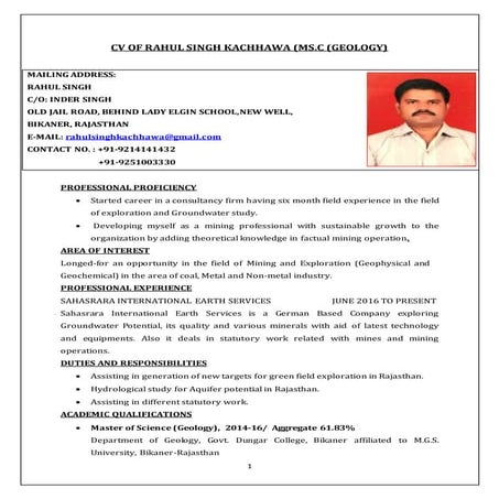 Rahul CURRICULUM_vitae_ | PDF