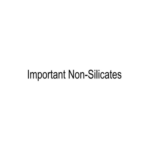 340 important non silicates | PPT