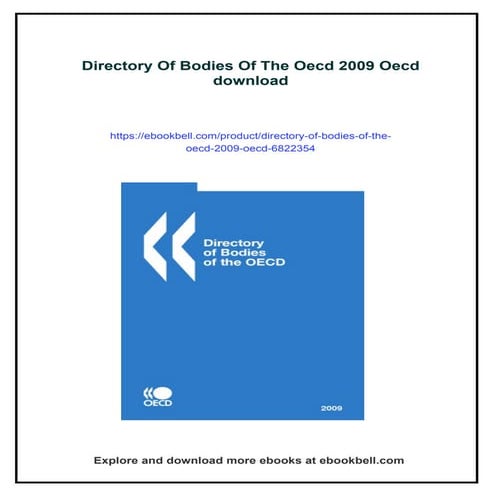 Directory Of Bodies Of The Oecd 2009 Oecd | PDF