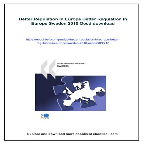 Better Regulation In Europe Better Regulation In Europe Sweden 2010 Oecd | PDF