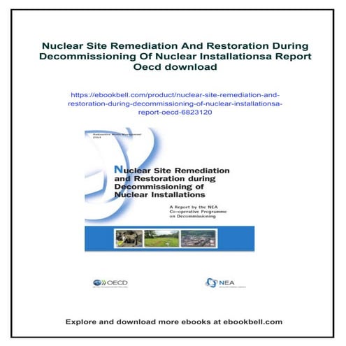 Nuclear Site Remediation And Restoration During Decommissioning Of ...