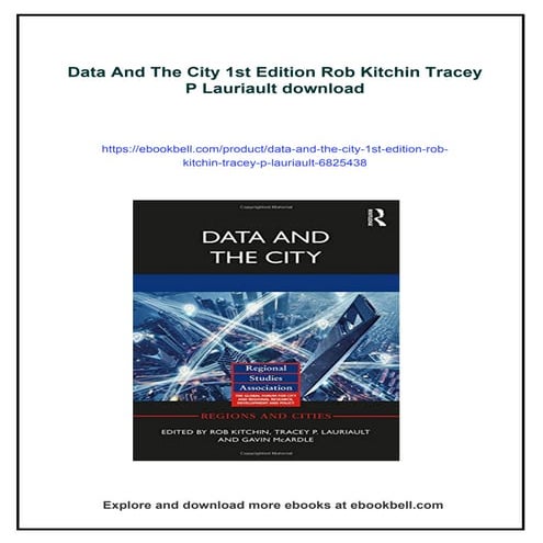 Data And The City 1st Edition Rob Kitchin Tracey P Lauriault | PDF