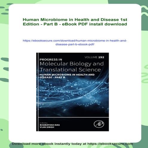 Human Microbiome in Health and Disease 1st Edition - Part B - eBook PDF | PDF