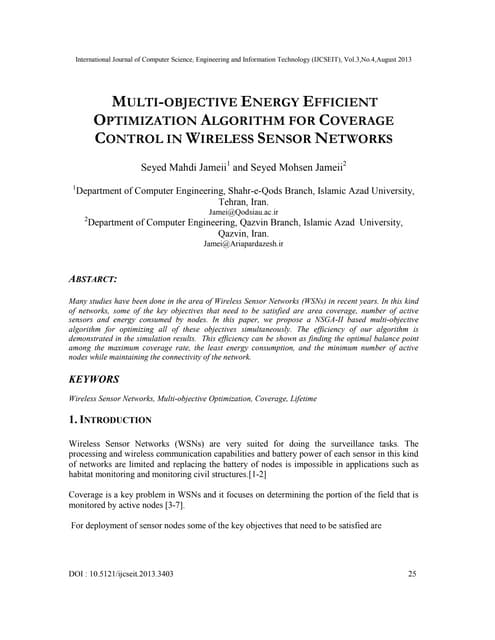 Multi Objective Energy Efficient Optimization Algorithm For Coverage