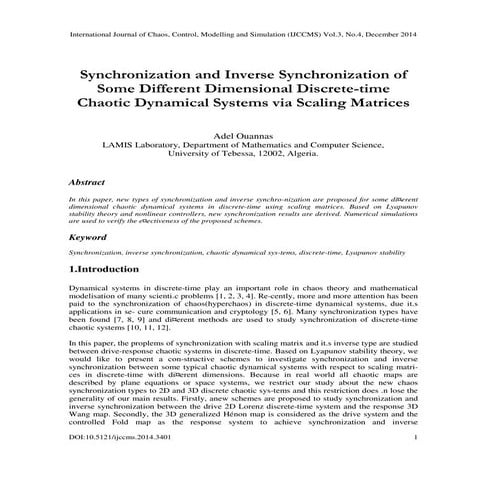 Synchronization And Inverse Synchronization Of Some Different