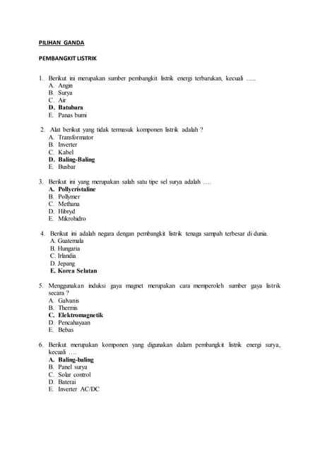 Soal latihan elektronika dasar 1 | PDF
