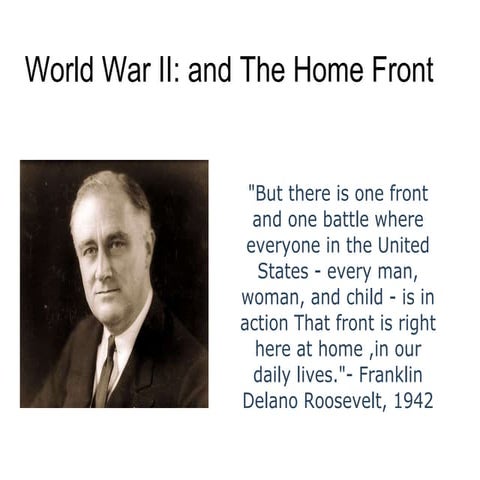 WWII The Home Front | PPT