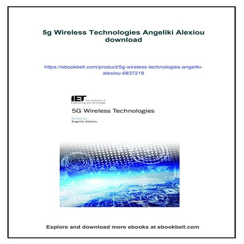 5g Wireless Technologies Angeliki Alexiou | PDF