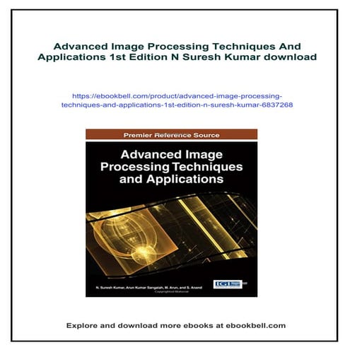 Advanced Image Processing Techniques And Applications 1st Edition N ...