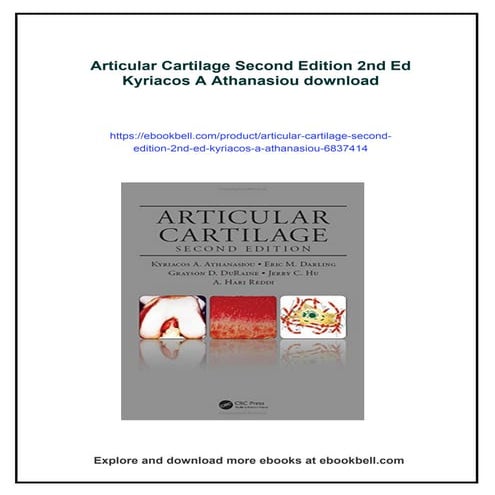Articular Cartilage Second Edition 2nd Ed Kyriacos A Athanasiou | PDF