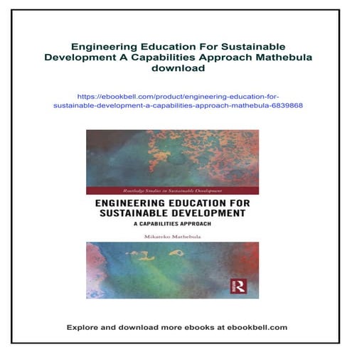 Engineering Education For Sustainable Development A Capabilities Approach Mathebula | PDF