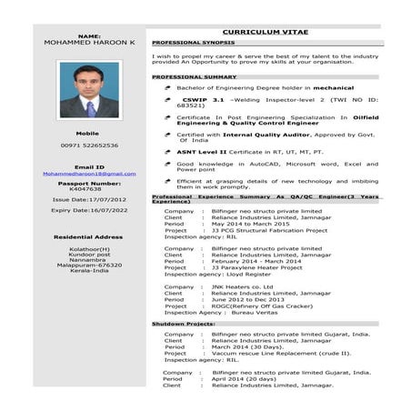 Haroon cv | DOC