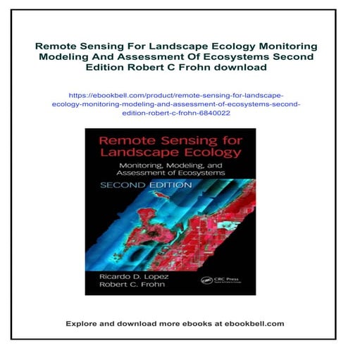 Remote Sensing For Landscape Ecology Monitoring Modeling And Assessment ...