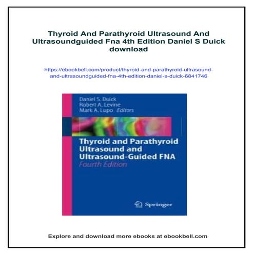 Thyroid And Parathyroid Ultrasound And Ultrasoundguided Fna 4th Edition ...