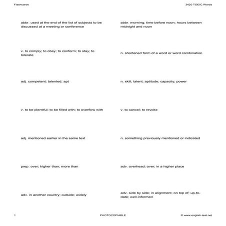 3420 toeic flashcards_back_side | PDF