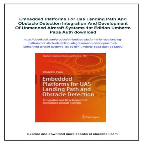 Embedded Platforms For Uas Landing Path And Obstacle Detection Integration And Development Of ...