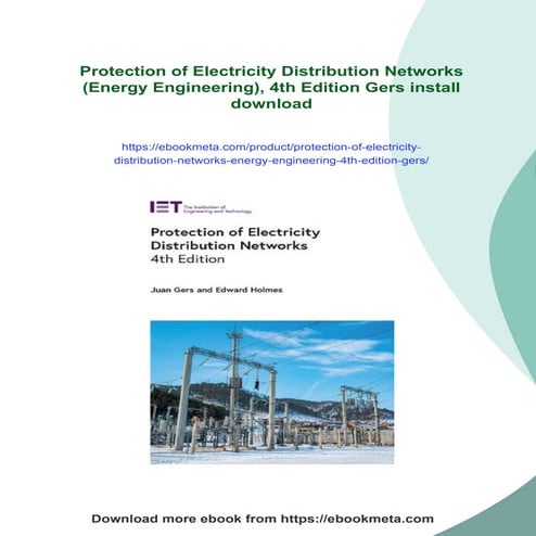 Protection of Electricity Distribution Networks (Energy Engineering), 4th Edition Gers | PDF