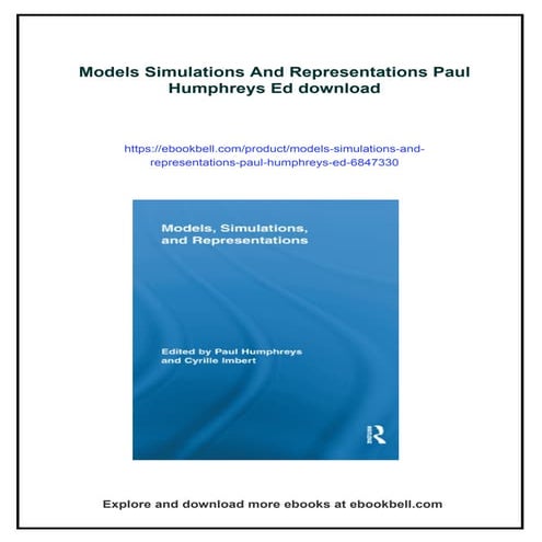 Models Simulations And Representations Paul Humphreys Ed | PDF