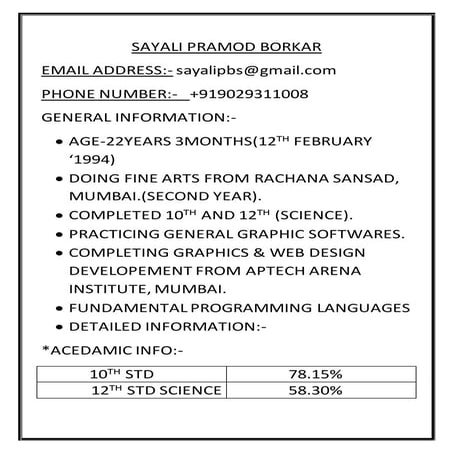 SAYALI PRAMOD BORKAR | DOCX