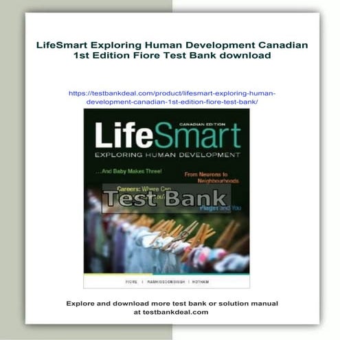 LifeSmart Exploring Human Development Canadian 1st Edition Fiore Test ...