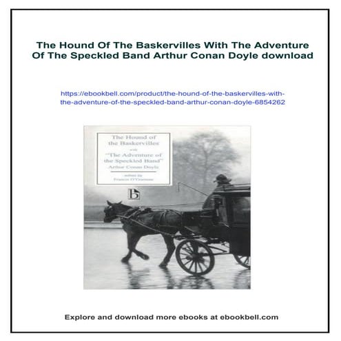 The Hound Of The Baskervilles With The Adventure Of The Speckled Band ...