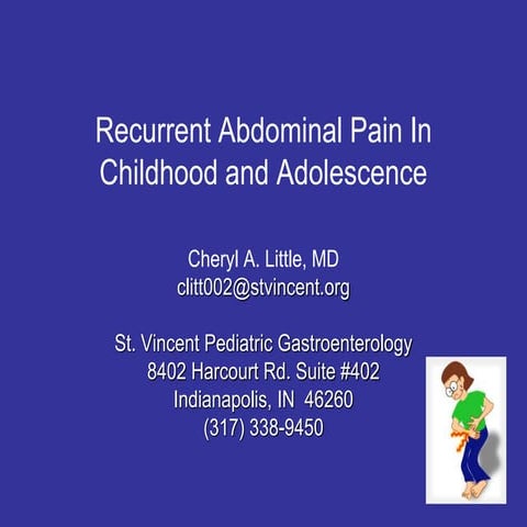 Recurrent abdominal pain | PPT