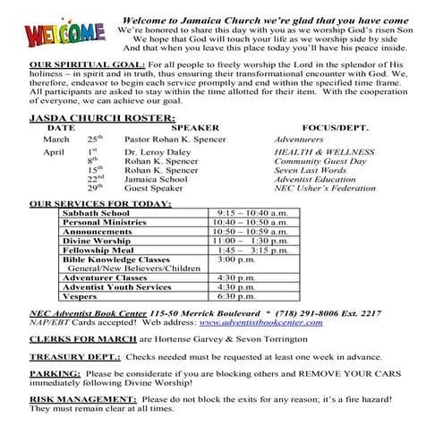 Sabbath Service | PDF