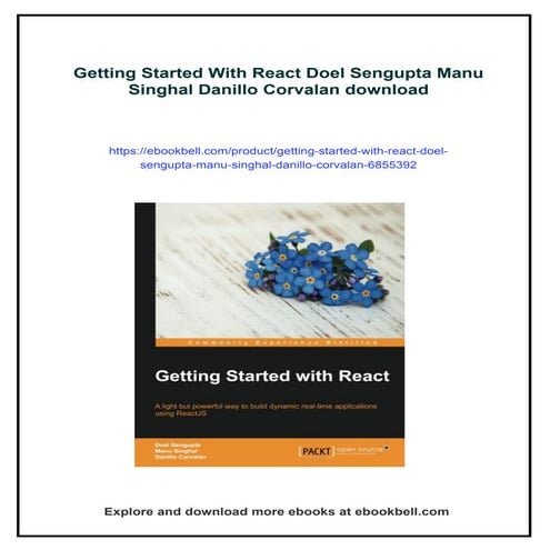 Getting Started With React Doel Sengupta Manu Singhal Danillo Corvalan | PDF