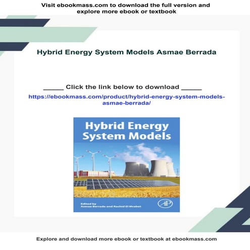 Hybrid Energy System Models Asmae Berrada | PDF