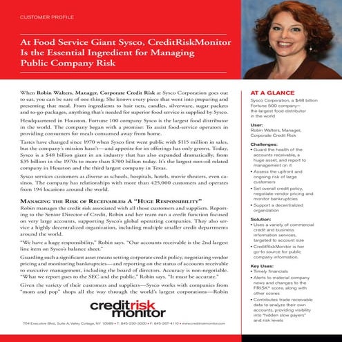 Customer Profile Sysco | PDF