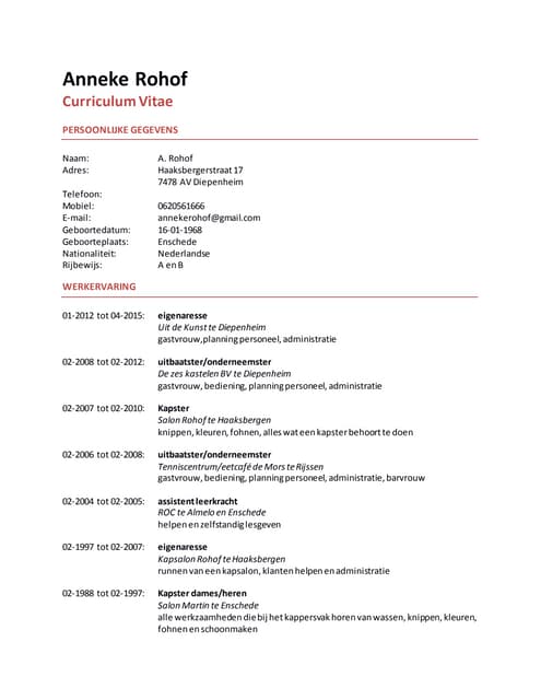 Curriculum vitae | PDF