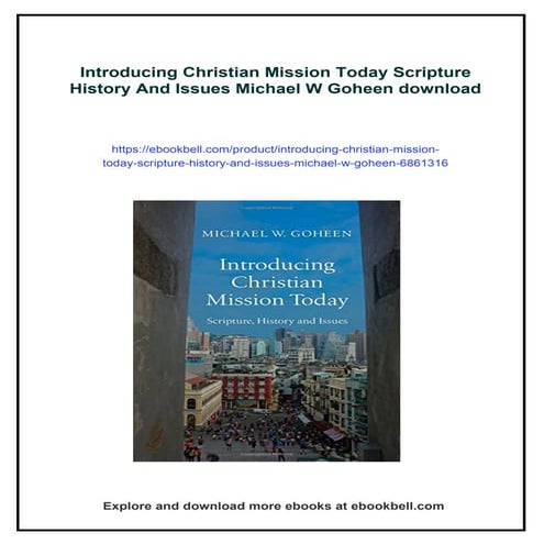 Introducing Christian Mission Today Scripture History And Issues ...