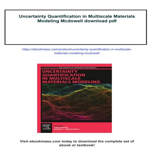 Uncertainty Quantification in Multiscale Materials Modeling Mcdowell | PDF