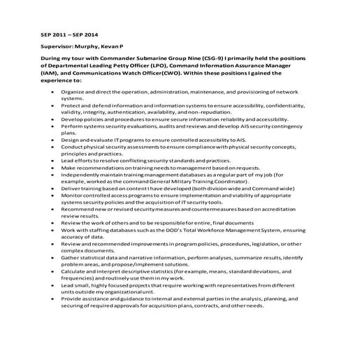 During my tour with CSG-9 | DOCX