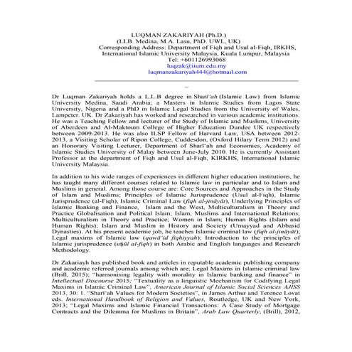 DR Luqman Zakariyah 2016 Online CV | DOC