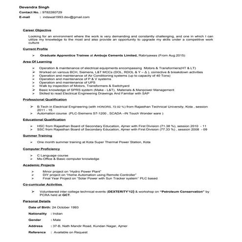 Industrial Training Report on PLC & SCADA | PDF