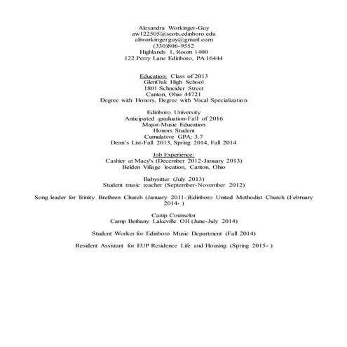 resume updated | DOCX