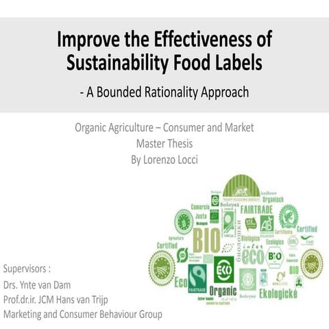 Improve the Effectiveness of Sustainable Food Labels | PPTX