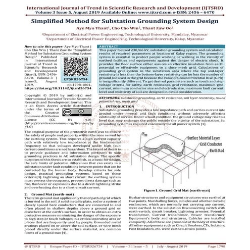 Substation Earthing Design | PDF