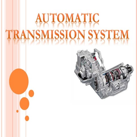 Electronic control of automatic transmission | PPTX