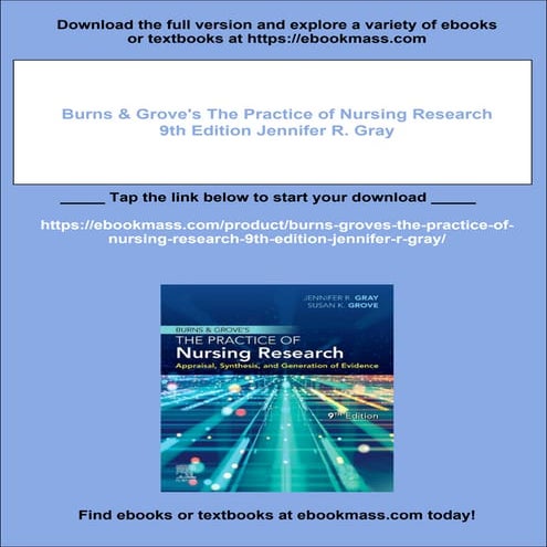 Burns & Grove's The Practice of Nursing Research 9th Edition Jennifer R ...