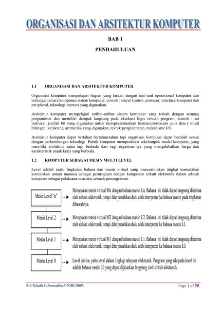 Organisasi dan Arsitektur Komputer - Cara Kerja CPU | PDF