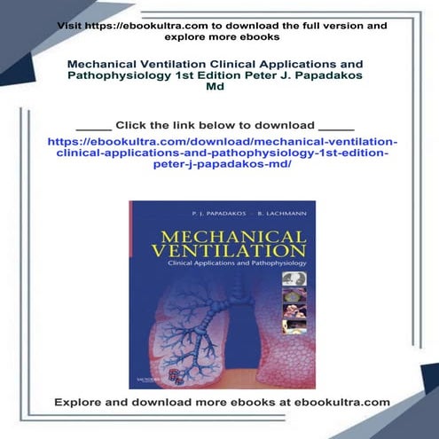 Mechanical Ventilation Clinical Applications and Pathophysiology 1st ...